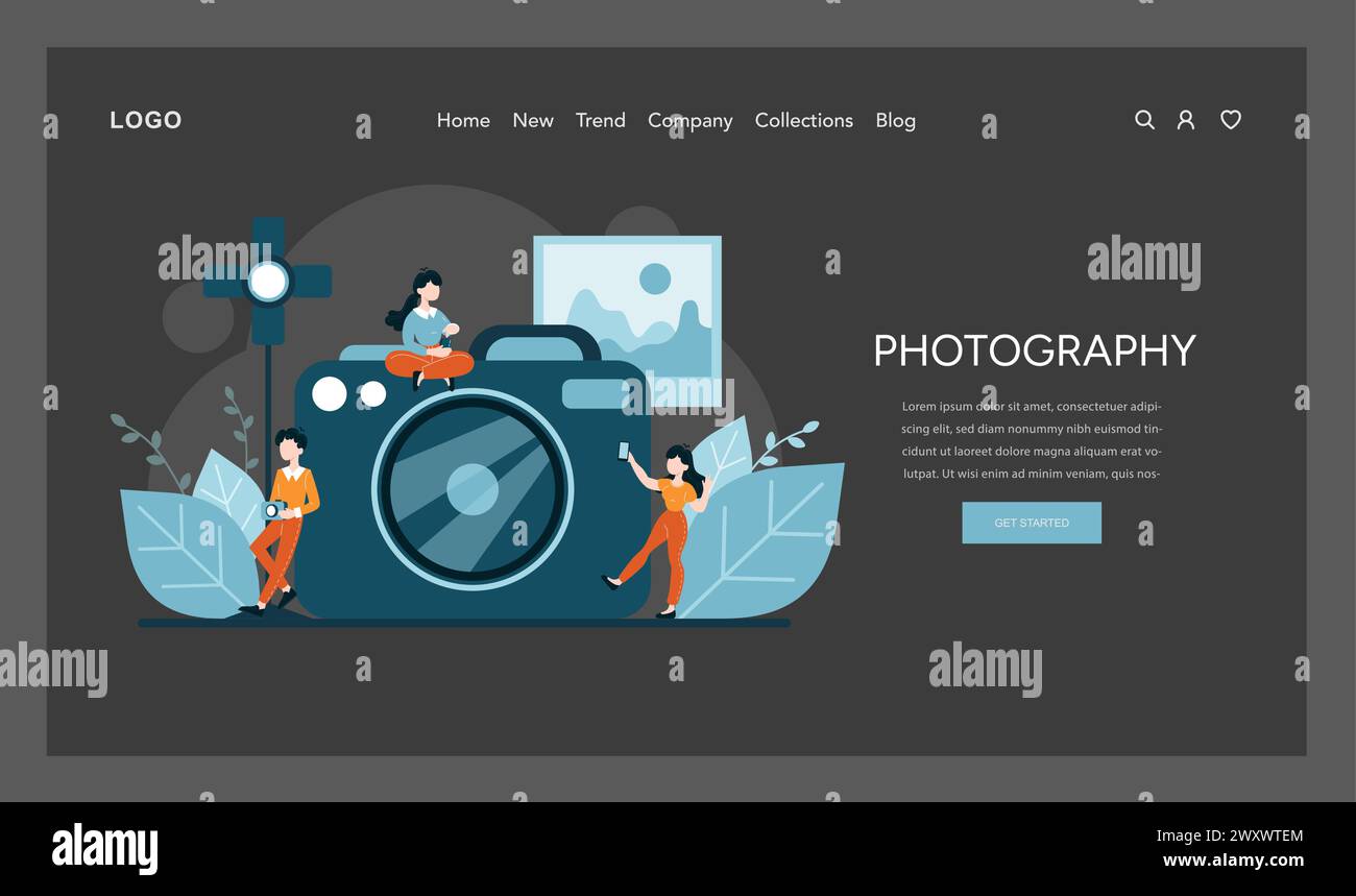 Photography concept. Characters with cameras capture the essence of ...