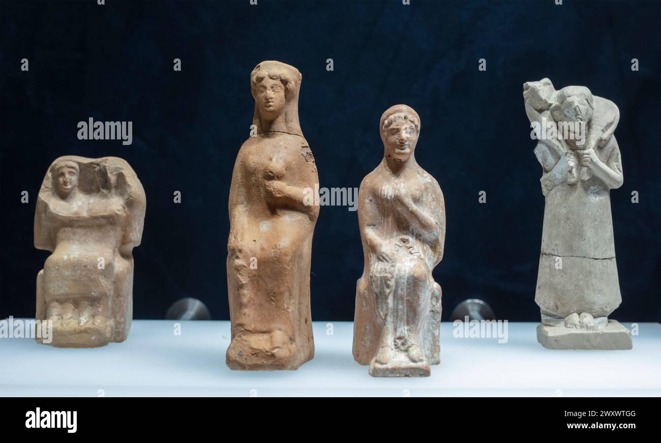 Antique terracotta figurine, Archaeological Museum, Istanbul, Turkey ...