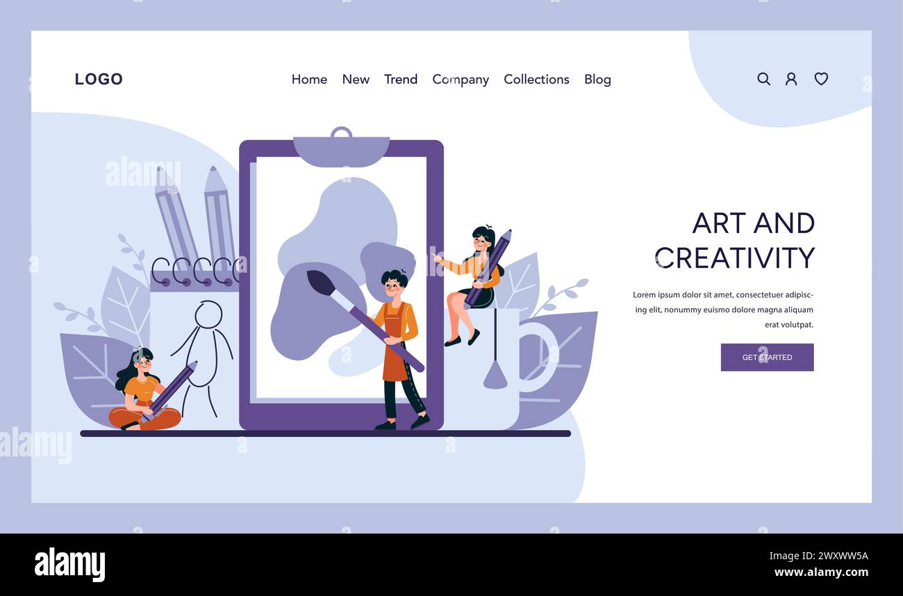 Artistic Expression concept. Artists and creators bring ideas to life ...