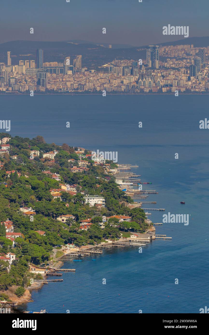 View of Asian part of Istanbul from Princes islands, Adalar, Istanbul ...
