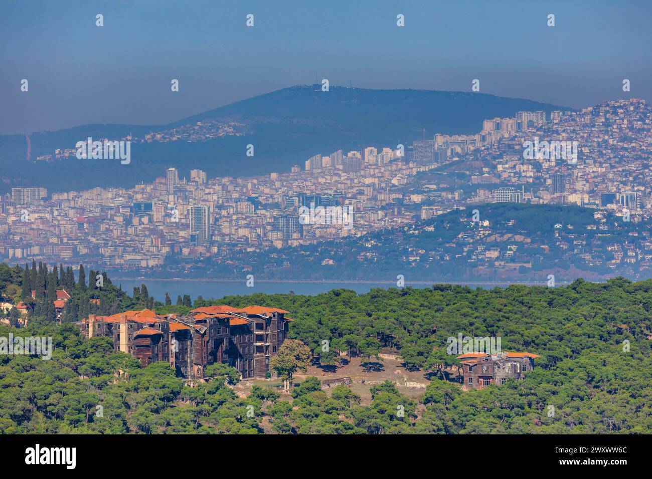 View of Asian part of Istanbul from Princes islands, Adalar, Istanbul ...