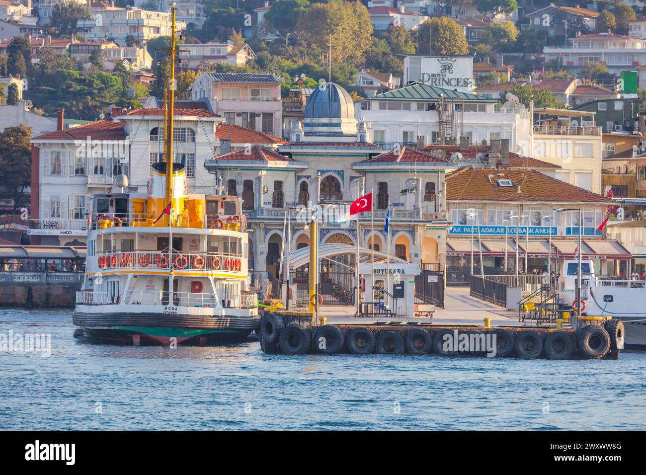 Ferry port of Buyukada, Big island, Princes islands, Adalar, Istanbul ...