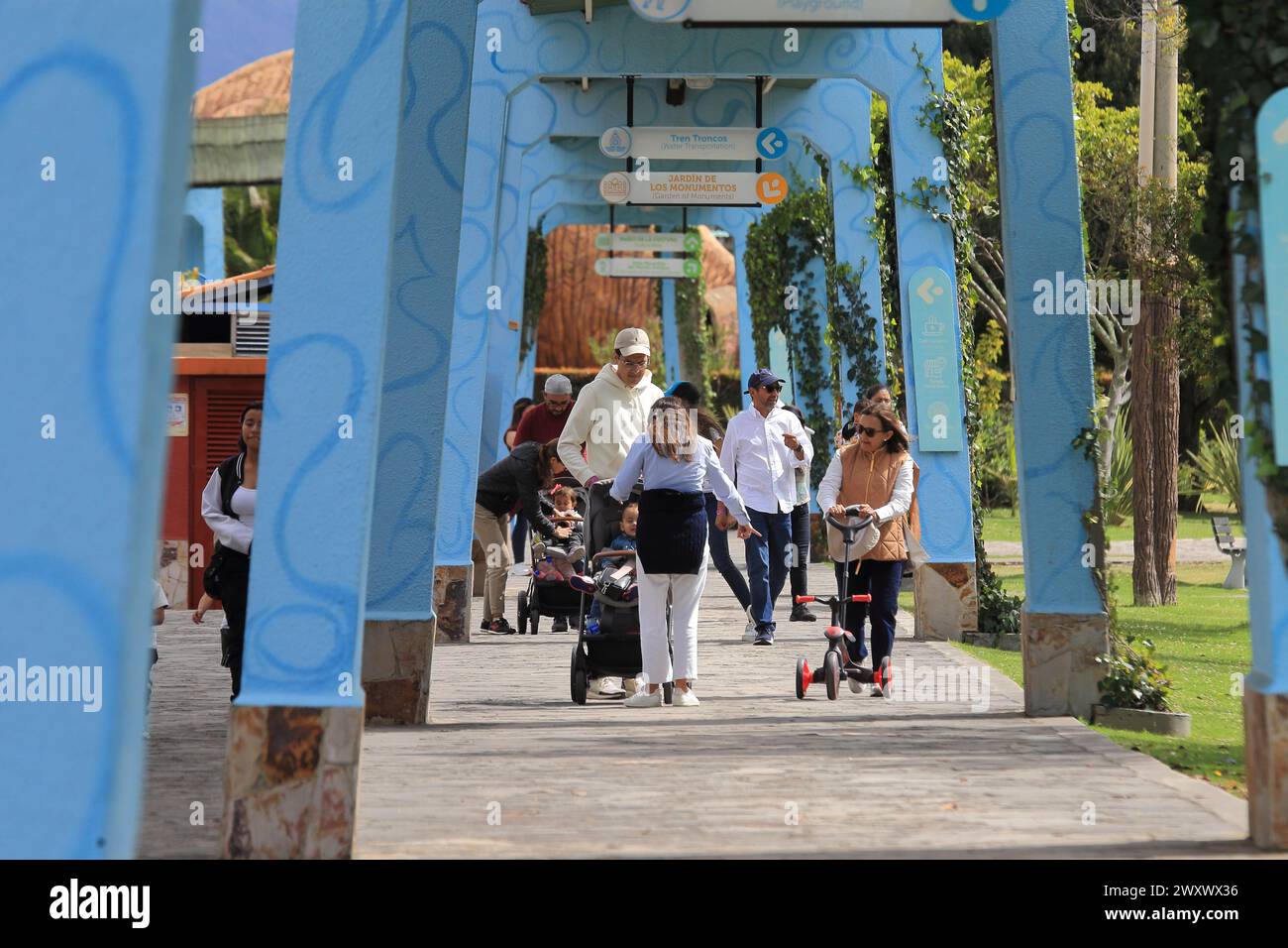 Bogota, Colombia. 24-01-2024. Tourist visit the theme park Jaime Duque ...