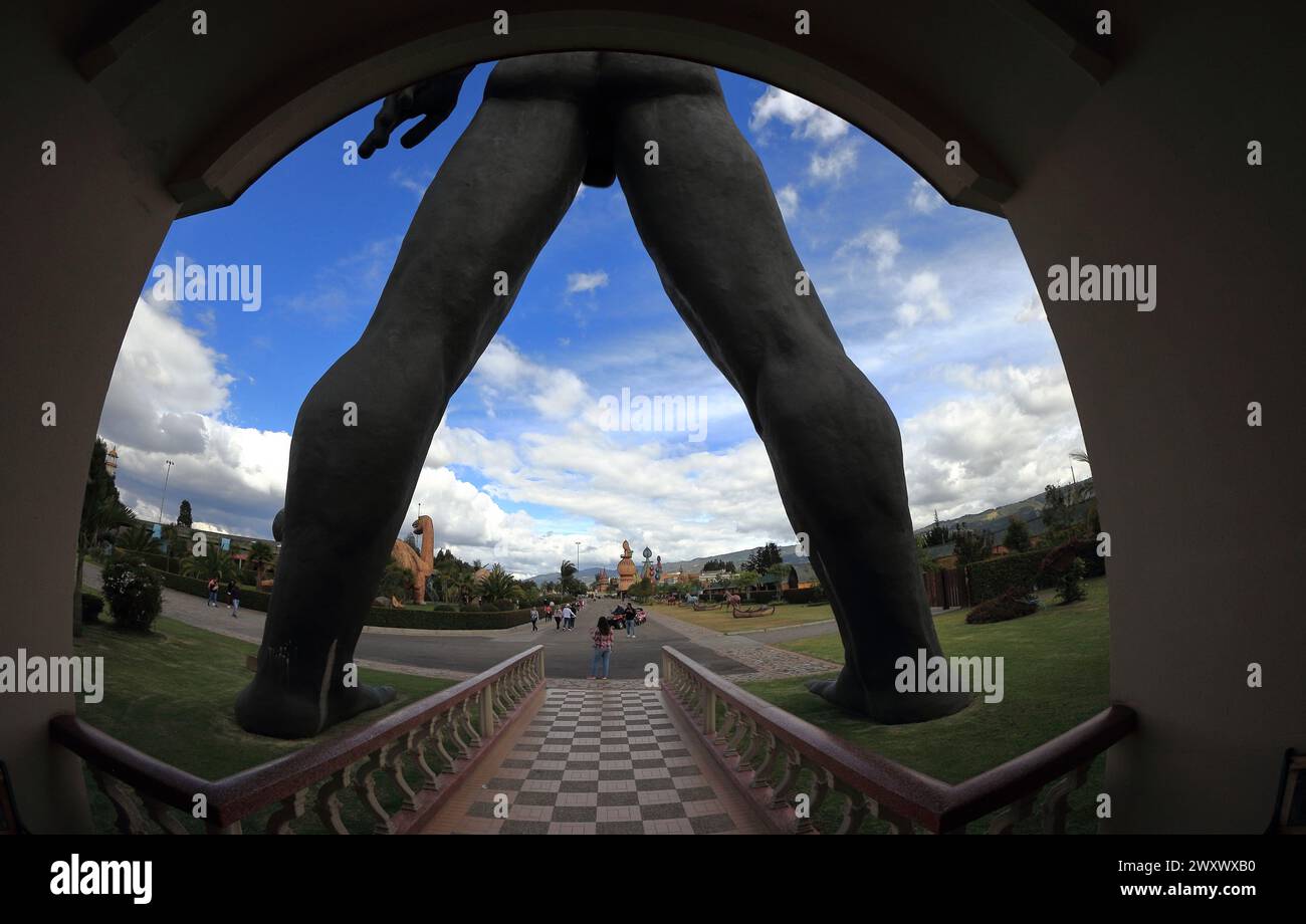 Bogota, Colombia. 24-01-2024. Tourist visit the ecological and theme ...