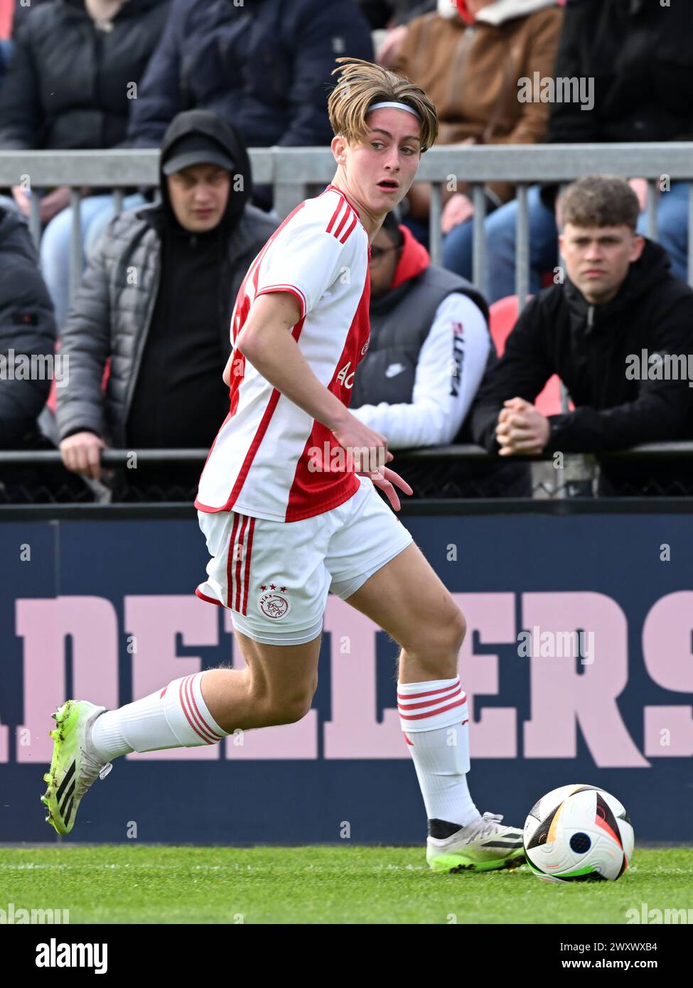 AMSTERDAM - Luca Messori of Ajax U17 during the Ajax Future Cup 2024 ...