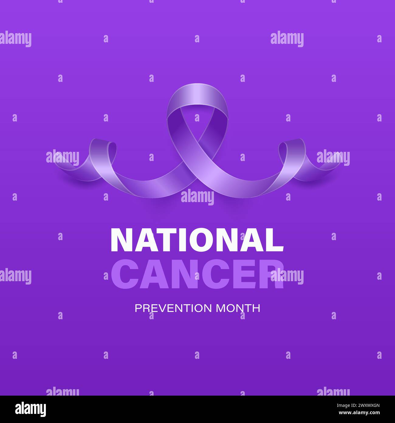National Cancer Prevention Month, February. Banner, Card, Placard with ...