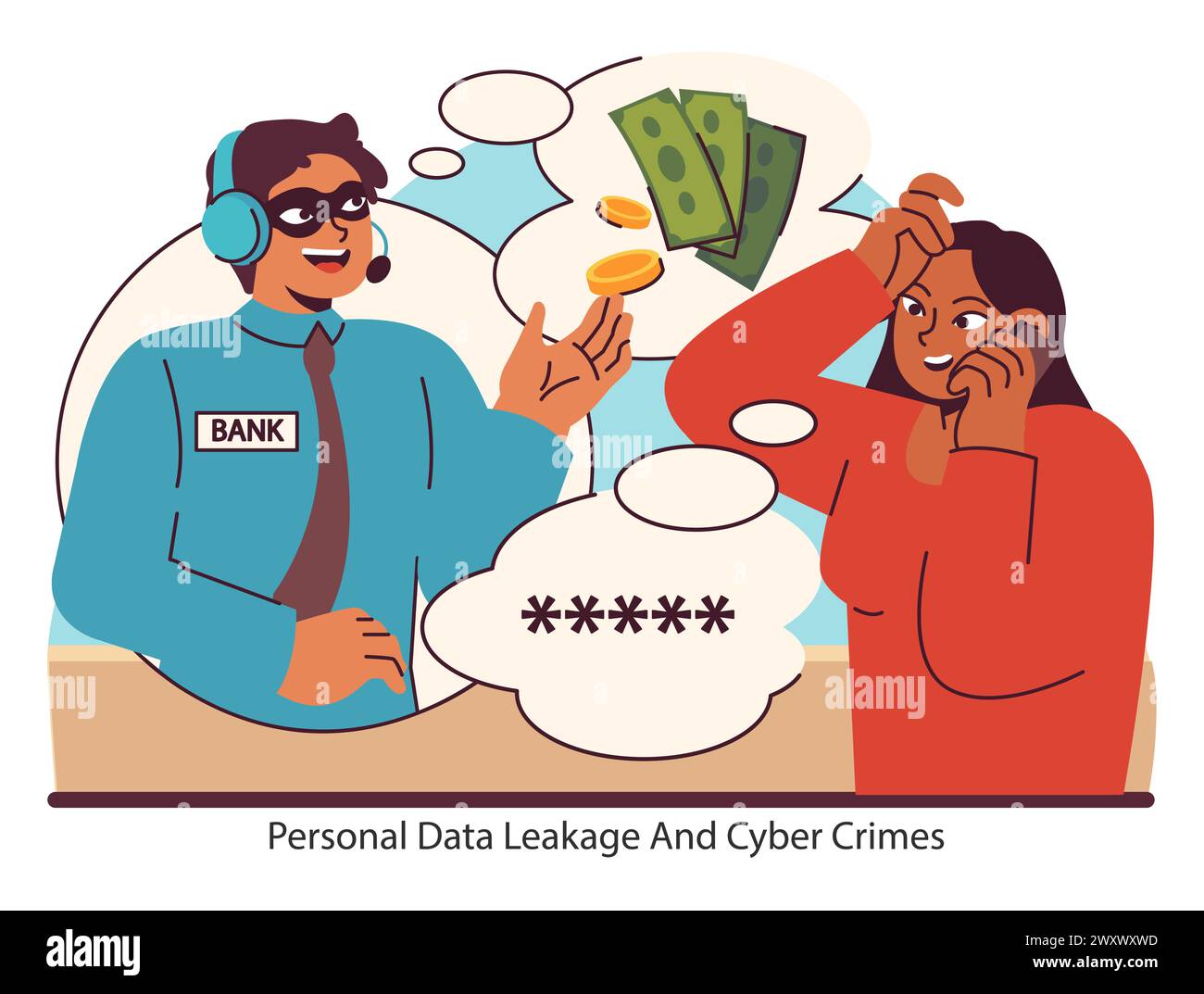 Cybersecurity threat concept. An engaging illustration that captures a ...