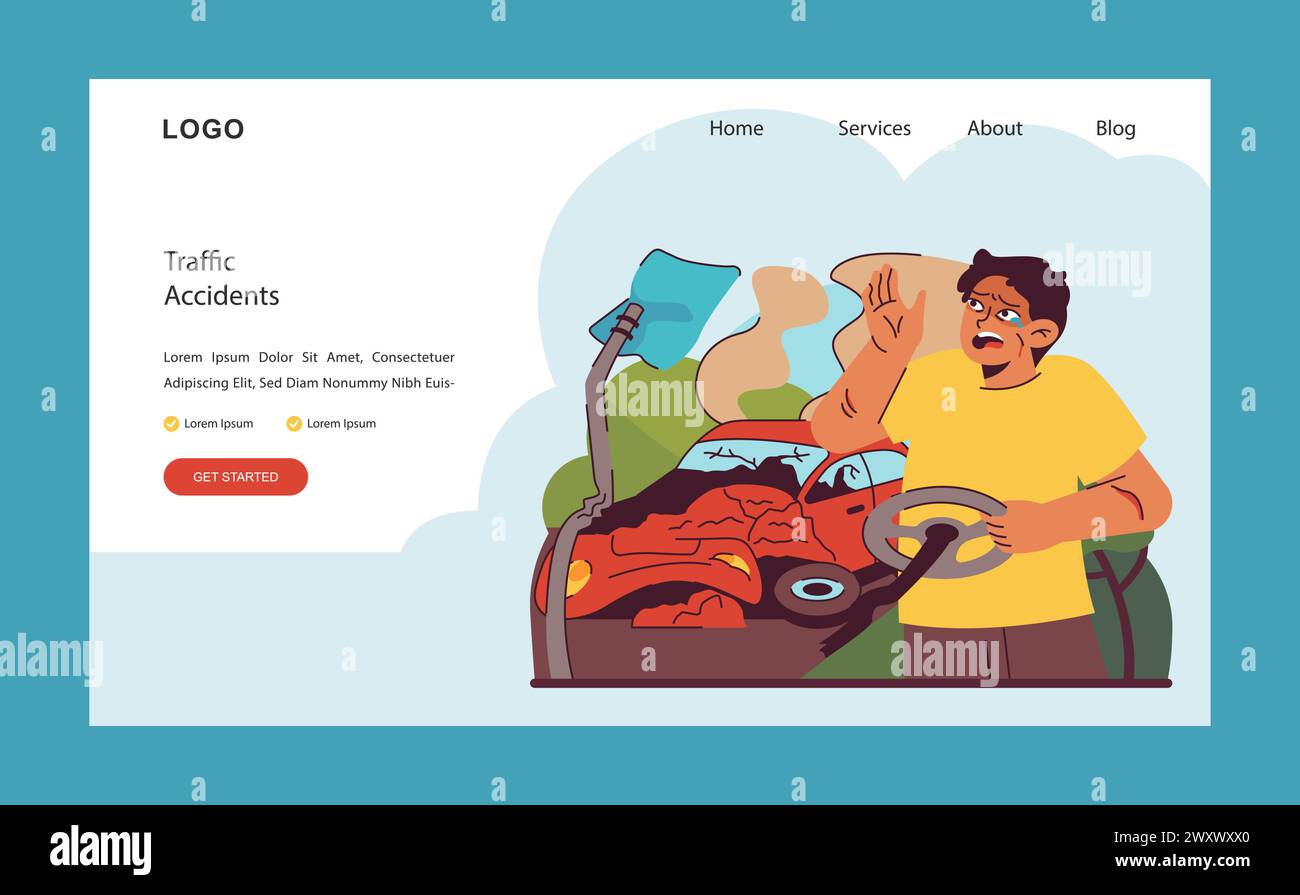 Road safety alert. A vivid illustration capturing the shock and dismay ...