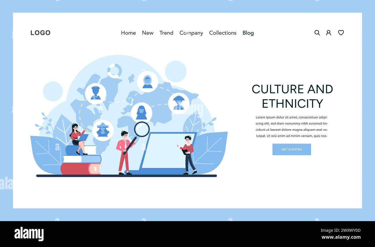 Culture and Ethnicity set. This vector illustration thoughtfully ...