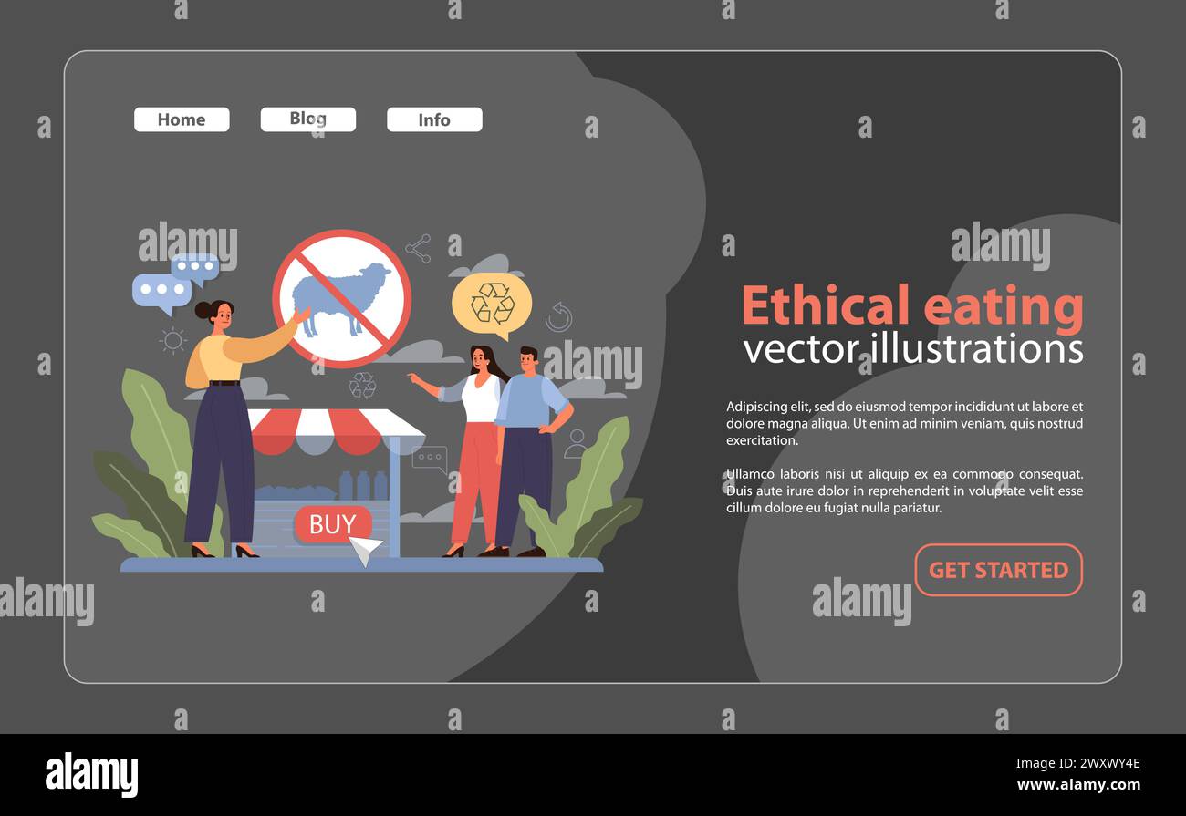 Ethical food choices Stock Vector Images - Alamy