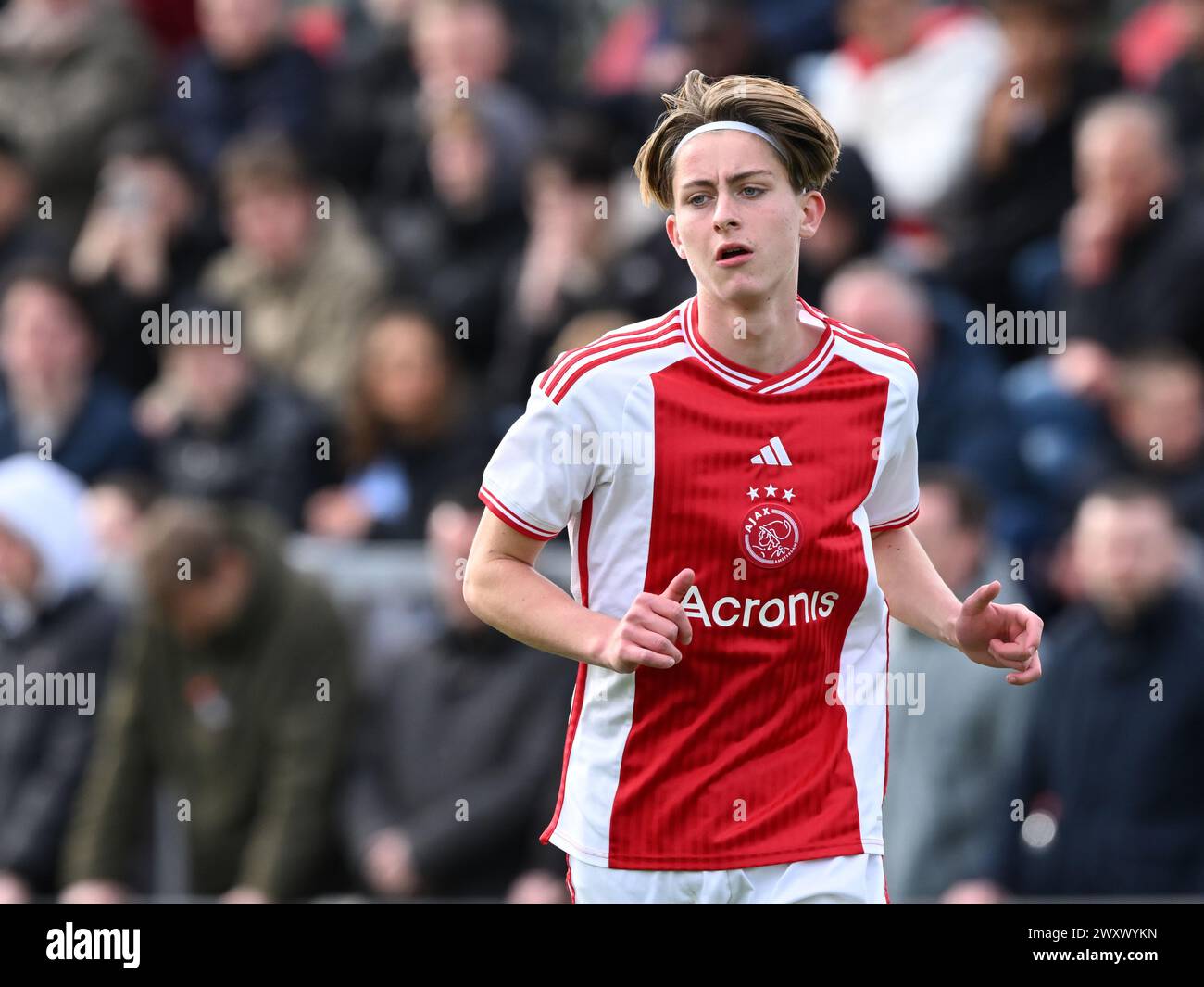 AMSTERDAM - Luca Messori of Ajax U17 during the Ajax Future Cup 2024 ...