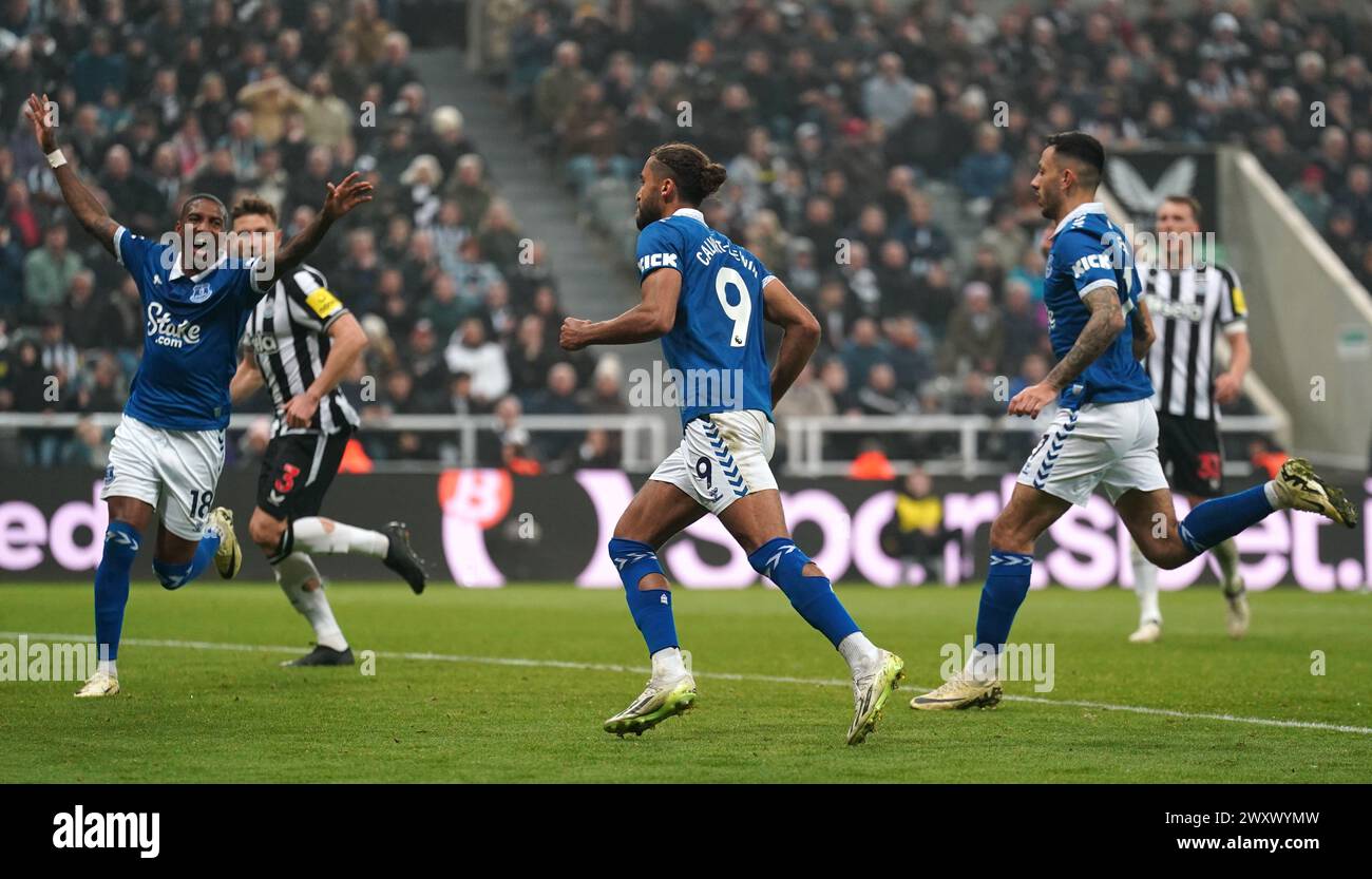 Everton's Dominic Calvert-Lewin celebrates scoring their side's first ...