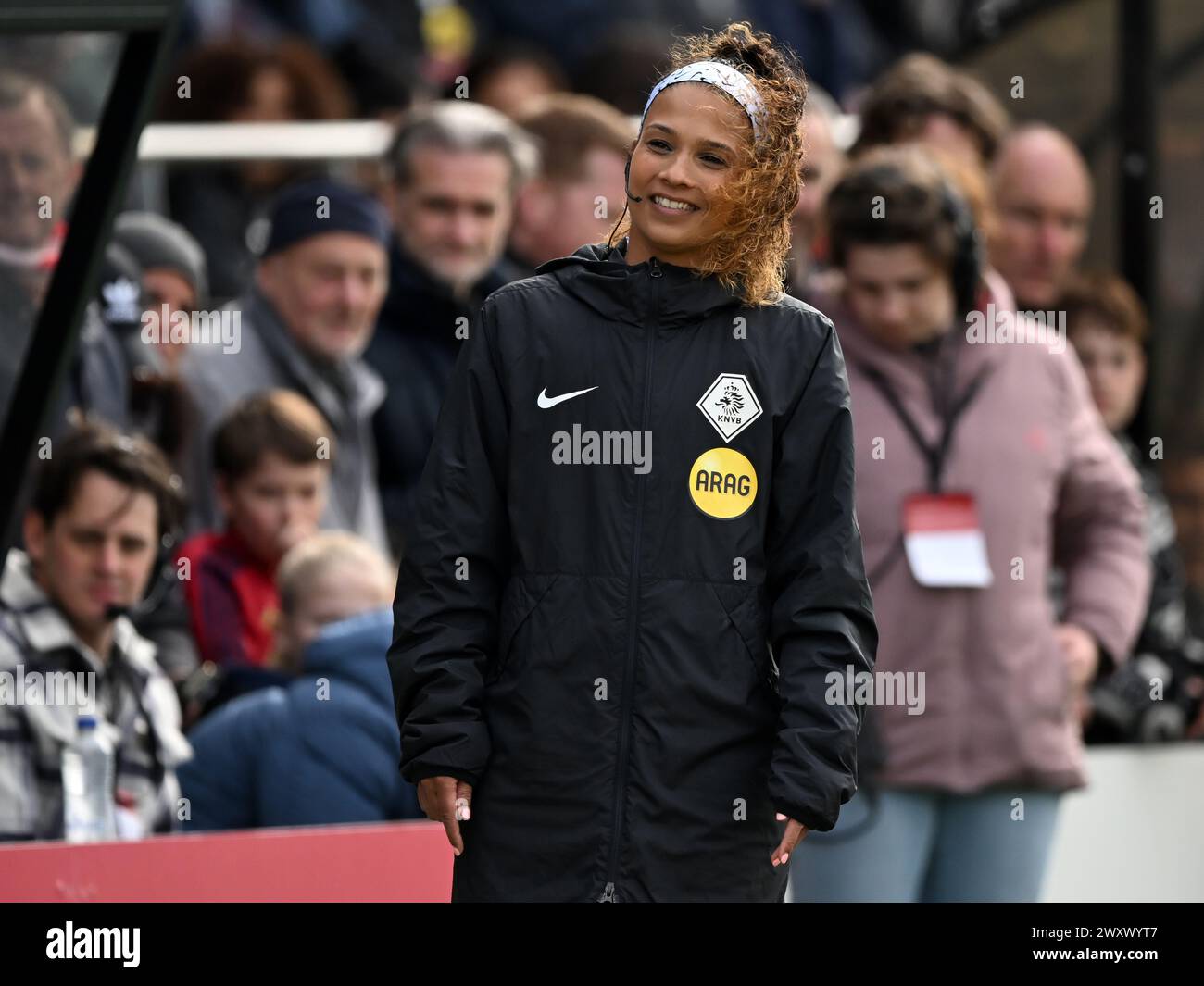 AMSTERDAM - Fourth official Shona Shukrula during the Ajax Future Cup ...