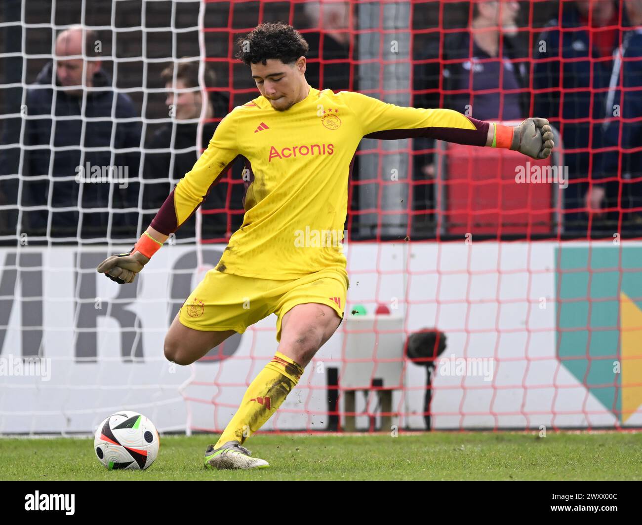AMSTERDAM - Ajax U17 goalkeeper Aymean el Hani during the Ajax Future ...