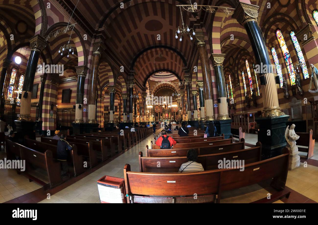 Bogota, Colombia. 30-01-2024. Parishioners will pray in the Church of ...
