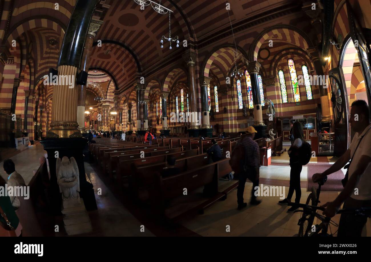 Bogota, Colombia. 30-01-2024. Parishioners will pray in the Church of ...