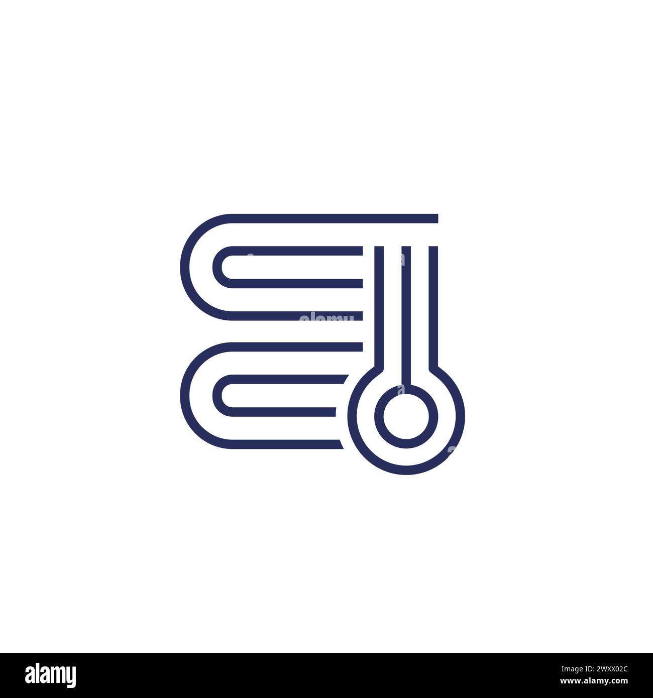 underfloor heating line icon, vector Stock Vector Image & Art - Alamy