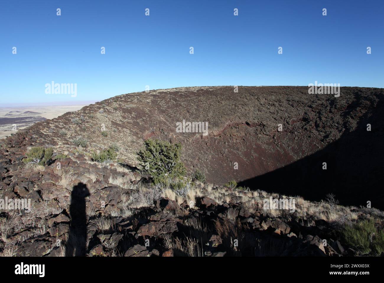 A steep scenic hike up a cinder cone called SP Mountain in theSan ...