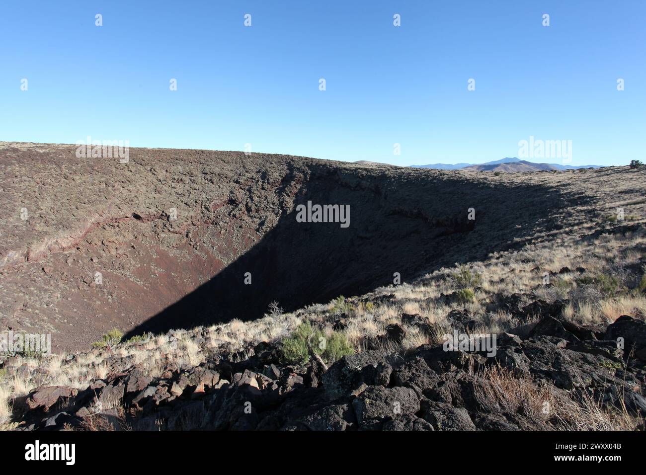 A steep scenic hike up a cinder cone called SP Mountain in theSan ...