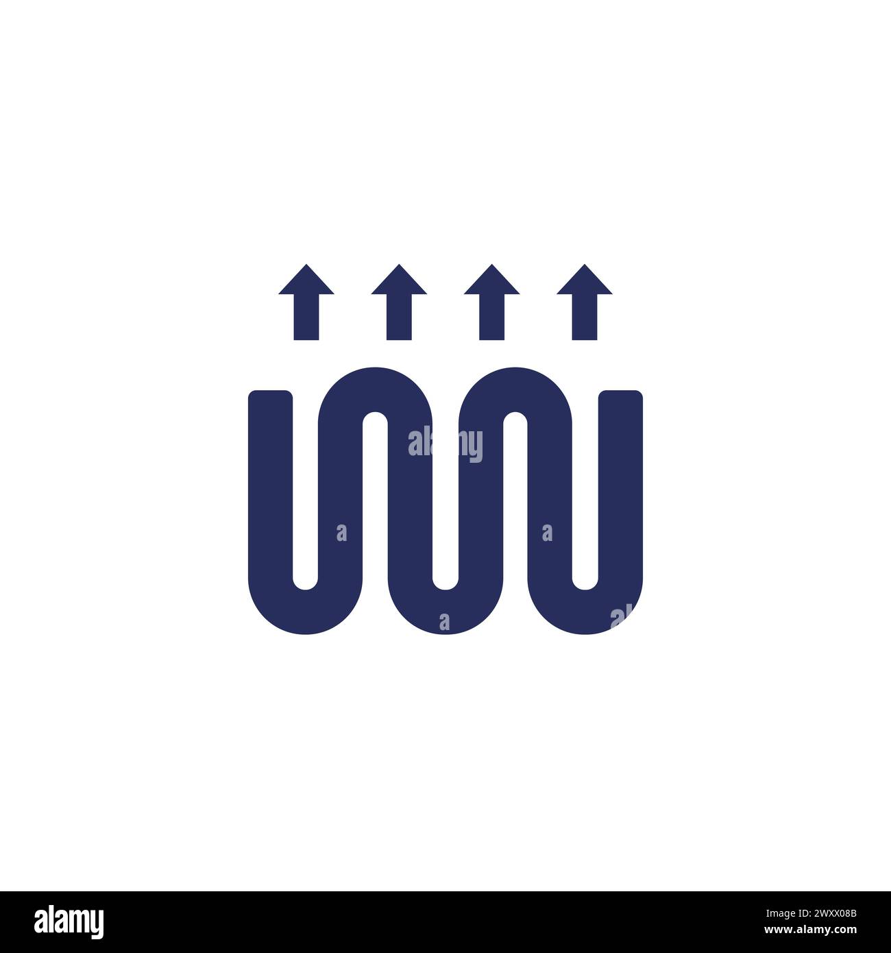 underfloor heating icon with a pipe Stock Vector Image & Art - Alamy