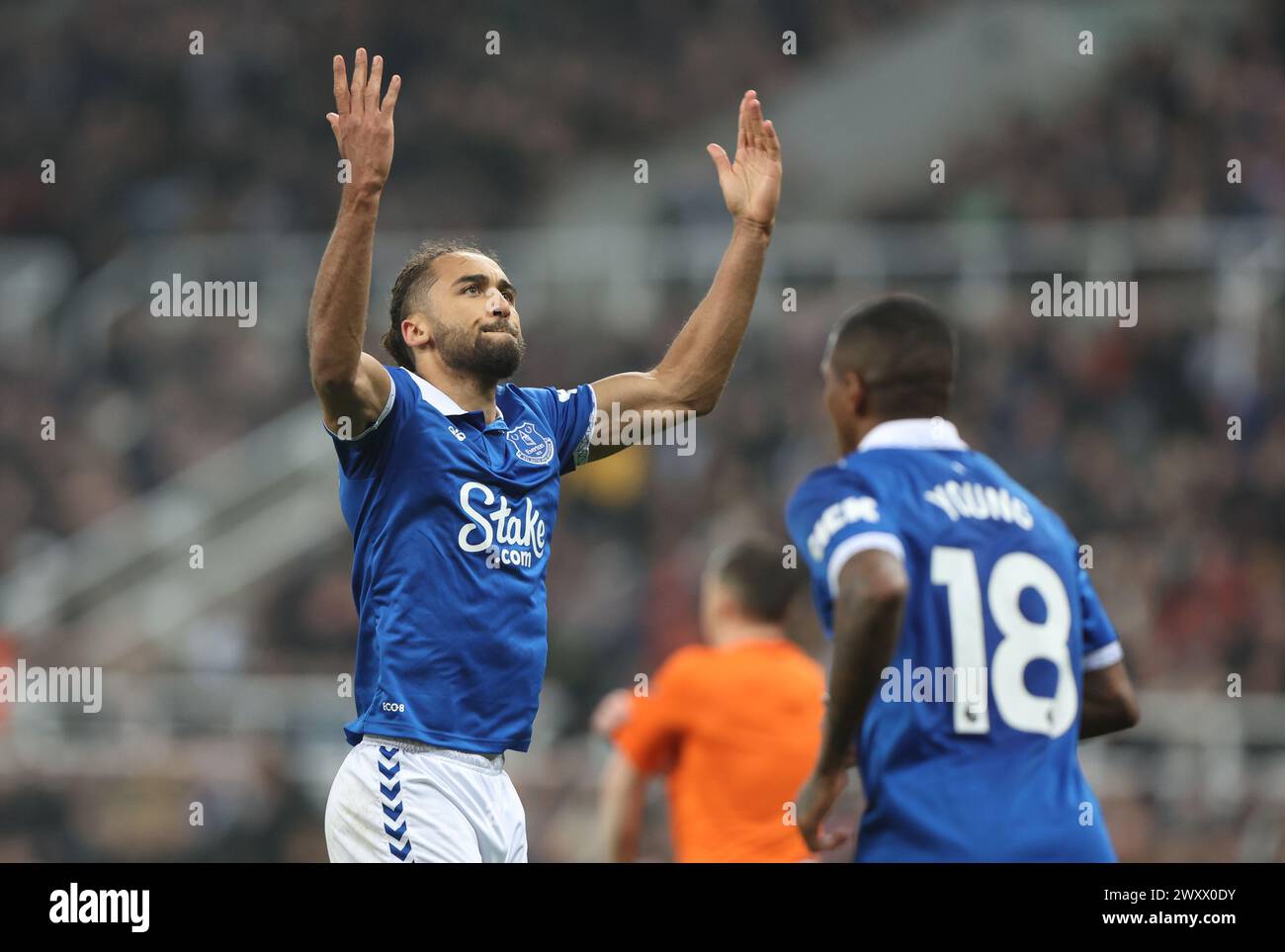 Newcastle Upon Tyne, UK. 2nd Apr, 2024. Dominic Calvert-Lewin of ...