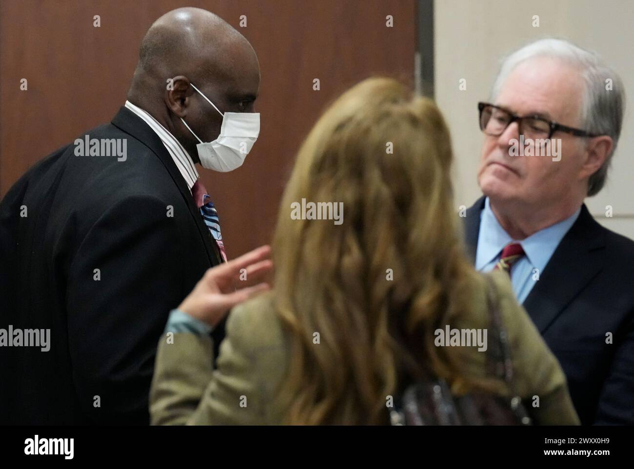 Retired Houston Police Department officer Gerald Goines leaves the ...