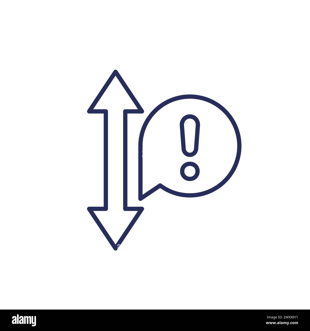 height warning icon, line vector pictogram Stock Vector Image & Art - Alamy