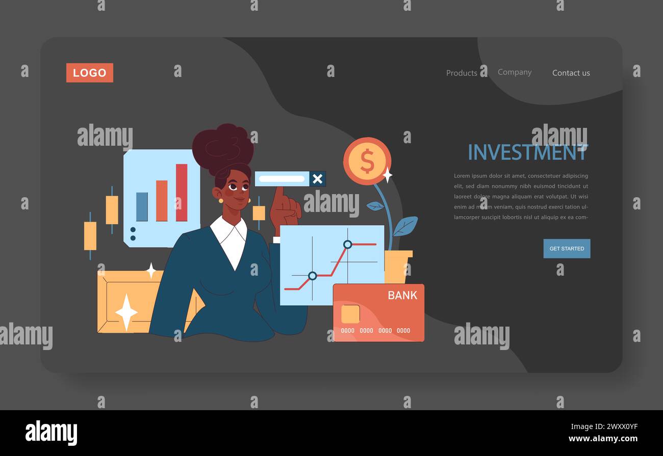 Financial planning web or landing. Expert guiding through investment ... Financial planning web or landing. Expert guiding through investment ...