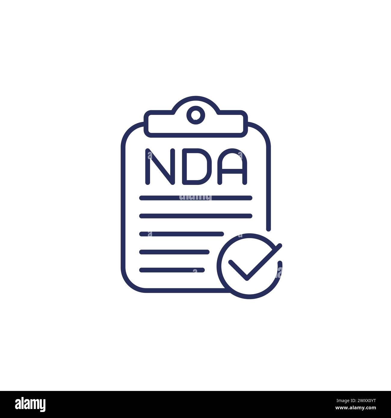 NDA agreement document line icon Stock Vector Image & Art - Alamy