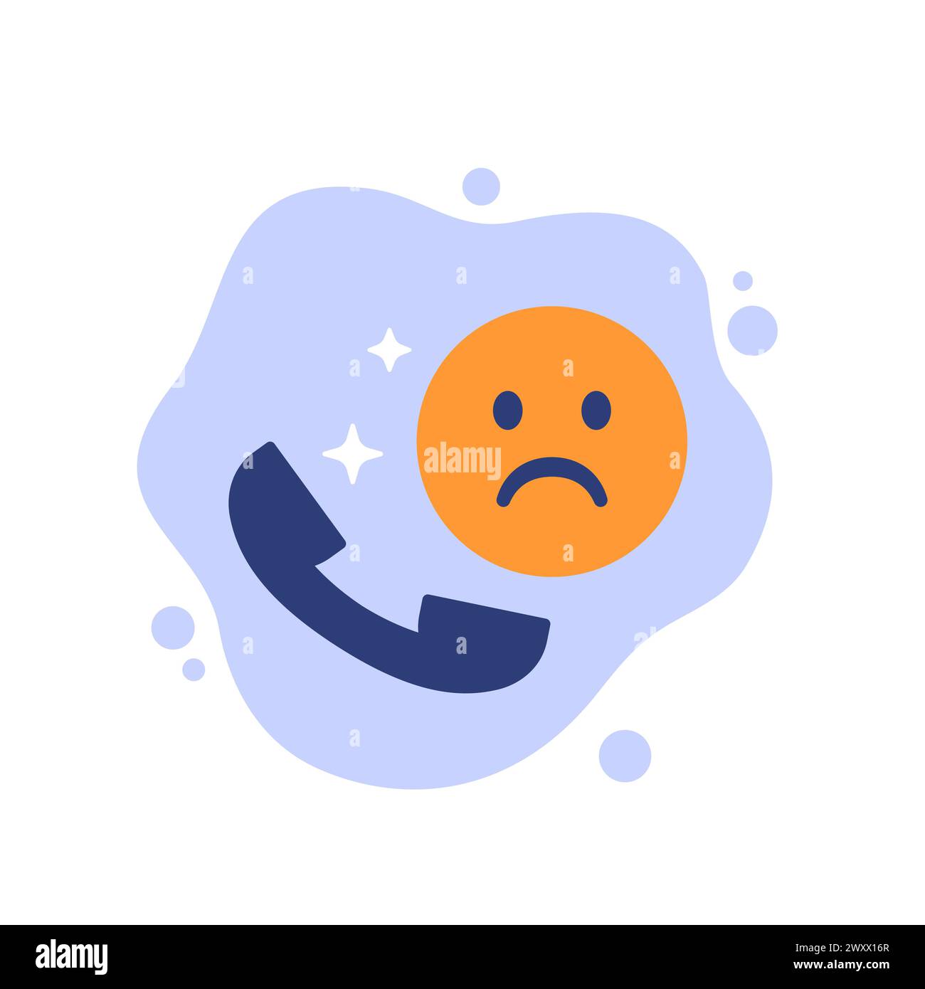 complaint icon with a phone and emoji Stock Vector Image & Art - Alamy