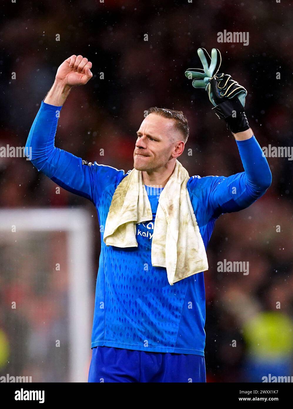 Nottingham Forest goalkeeper Matz Sels celebrates at the end of the ...
