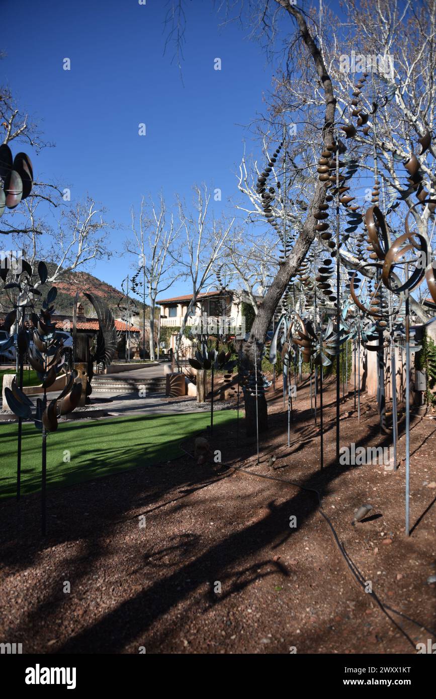 Sedona, AZ. U.S.A. 2/3/2024. Tlaquepaque Arts & Shopping Village. Renee ...