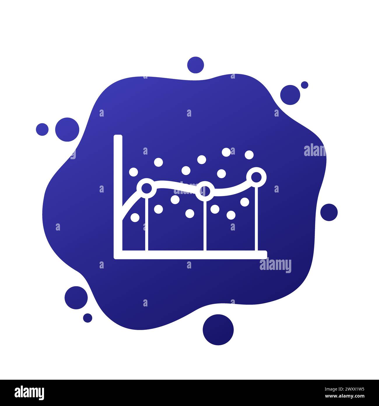 regression analysis icon for apps and web Stock Vector Image & Art - Alamy