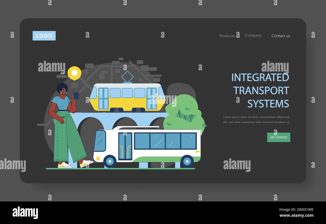 Integrated public transport Stock Vector Images - Alamy