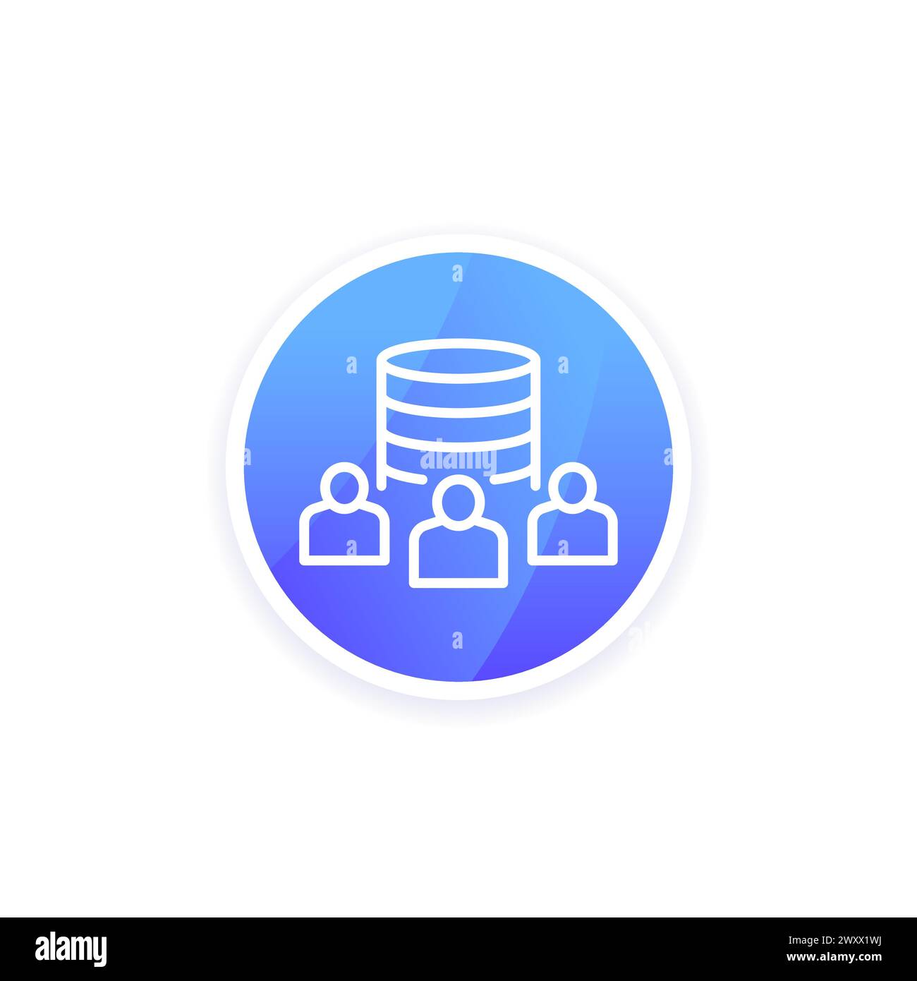 User base line icon with a database, vector Stock Vector Image & Art ...