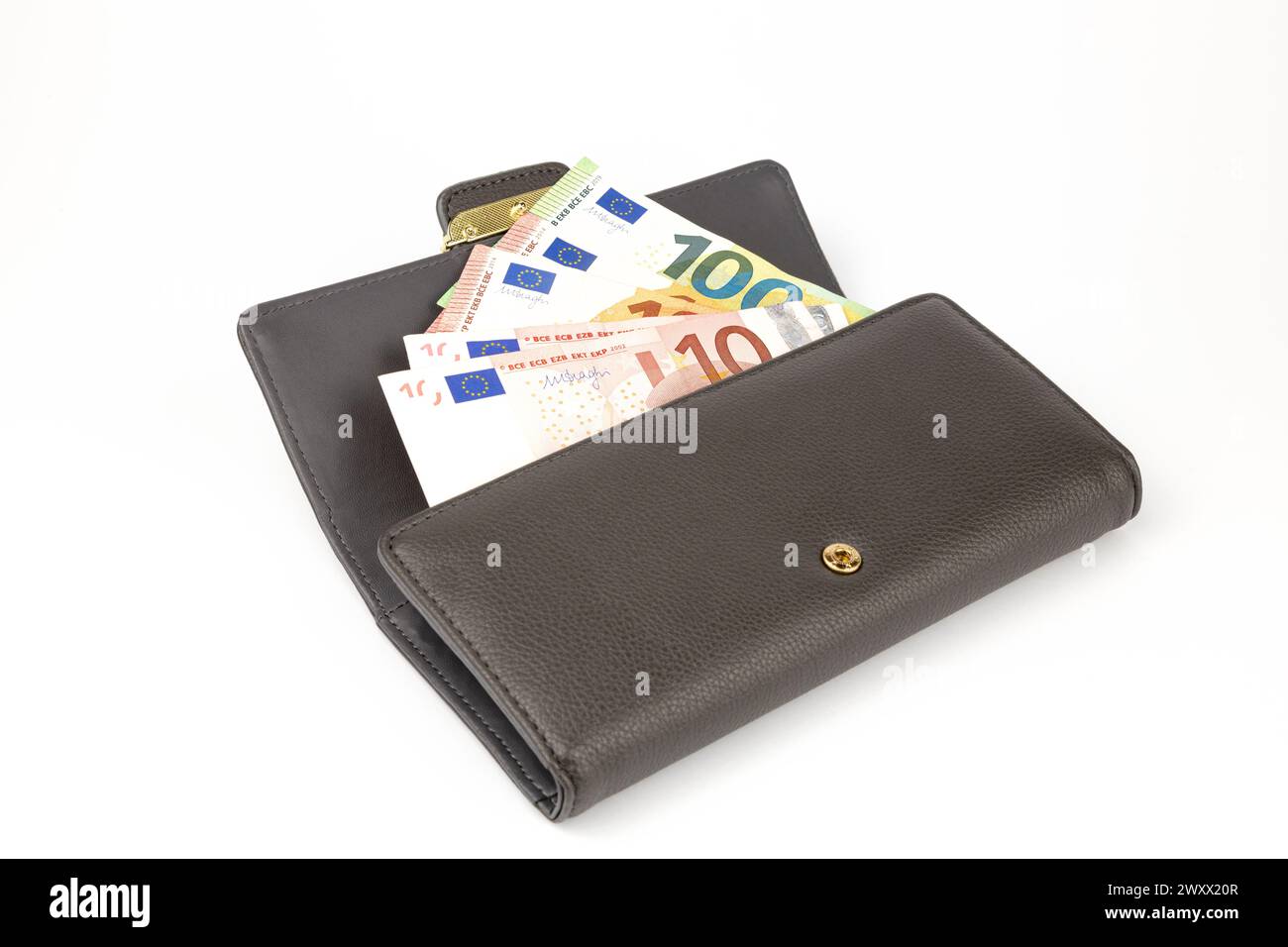 Money stuffed wallet hi-res stock photography and images - Alamy
