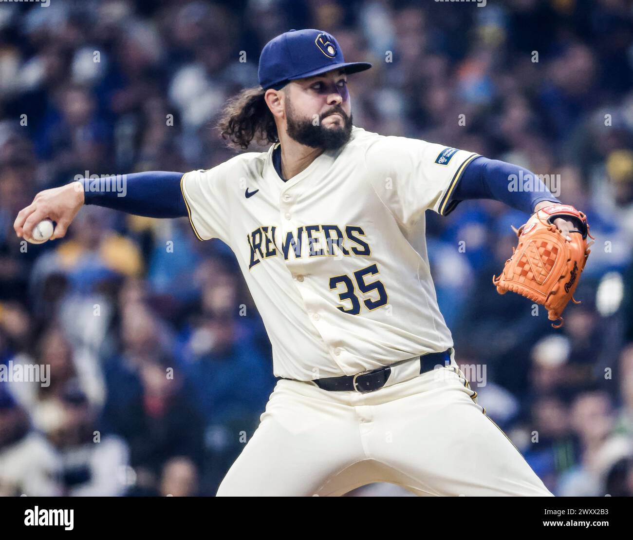 Milwaukee, United States. 02nd Apr, 2024. Milwaukee Brewers starting ...