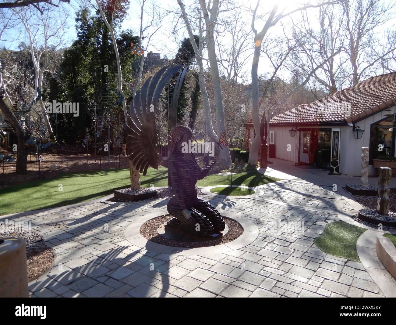 Sedona, AZ. U.S.A. 2/3/2024. Tlaquepaque Arts & Shopping Village. Renee ...