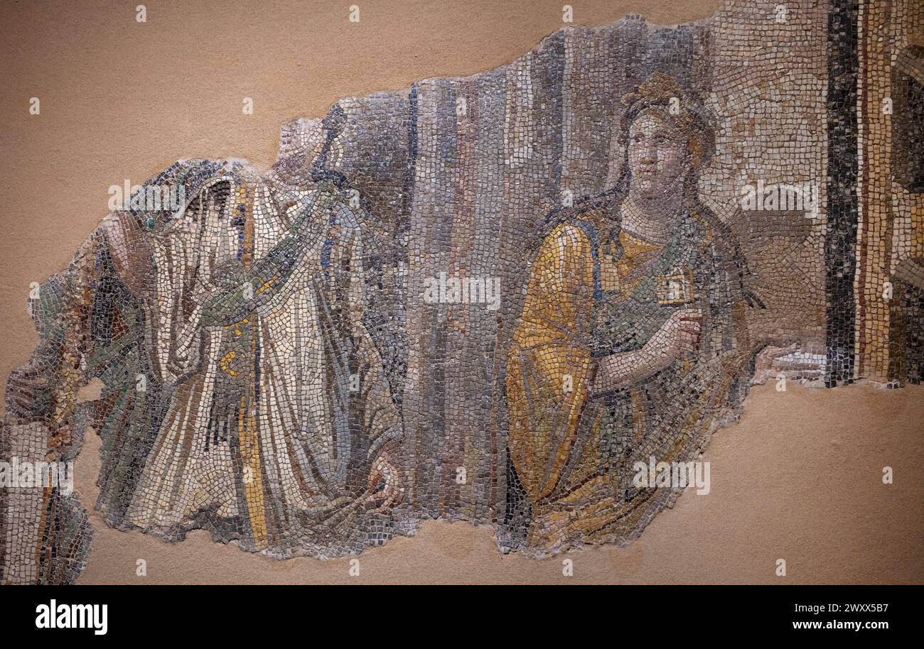 Mosaic of Isiac Ceremony, Daphne, 2nd century, Hatay Archaeology Museum ...