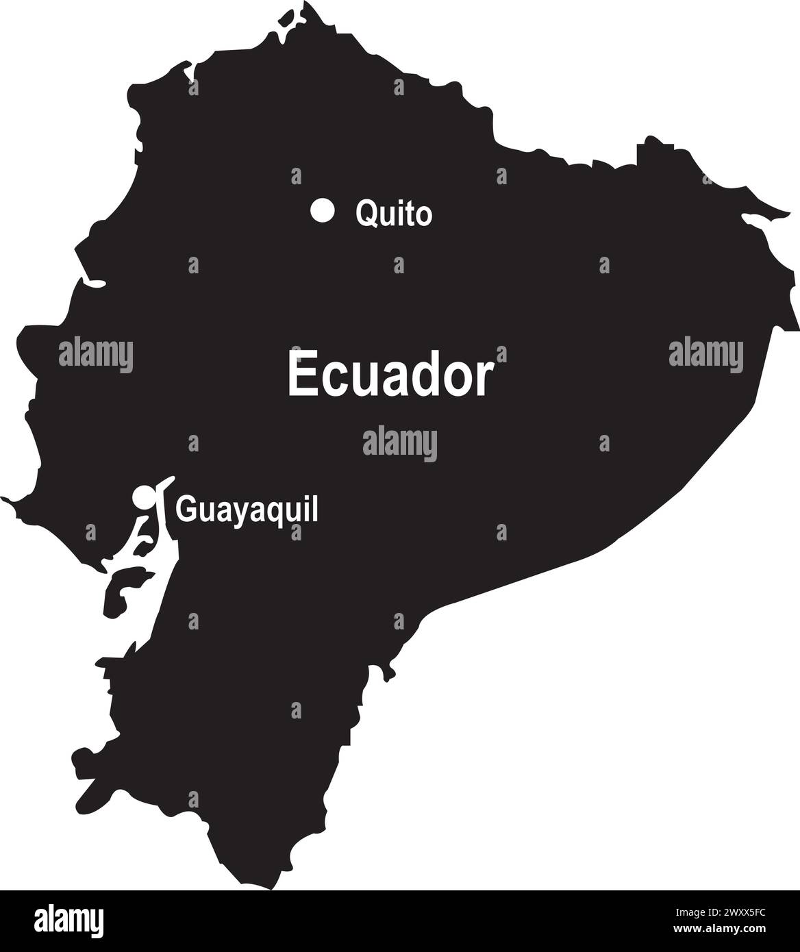 Guayaquil map hi-res stock photography and images - Alamy