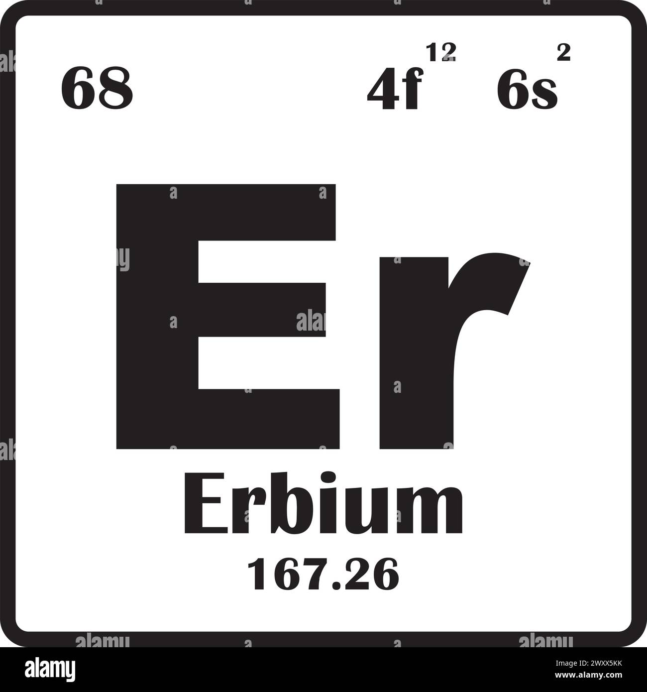 Erbium element icon vector illustration template symbol Stock Vector ...