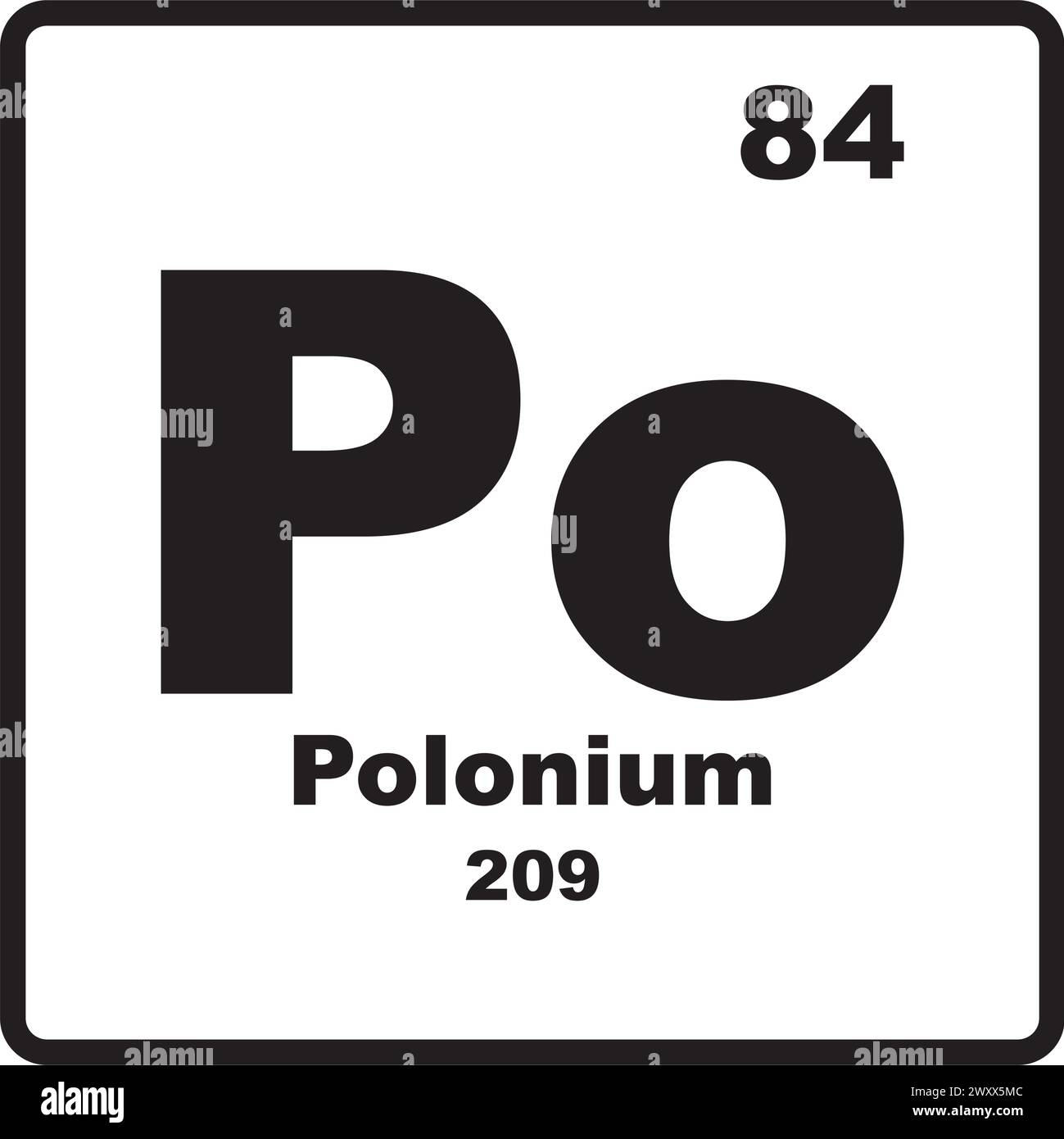 Polonium element icon vector illustration template symbol Stock Vector ...