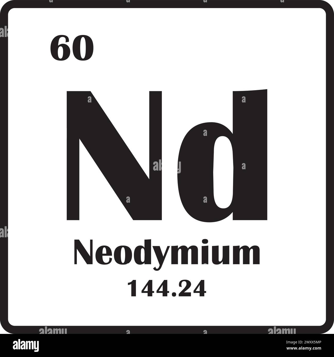 Neodymium Element icon vector illustration symbol design Stock Vector ...