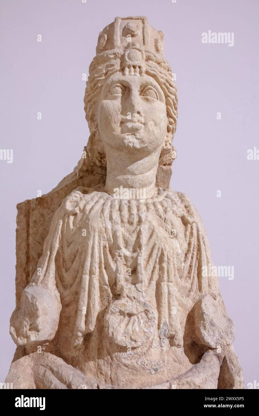 Tykhe statue, limestone, Roman sculpture, Museum of Archaeology ...