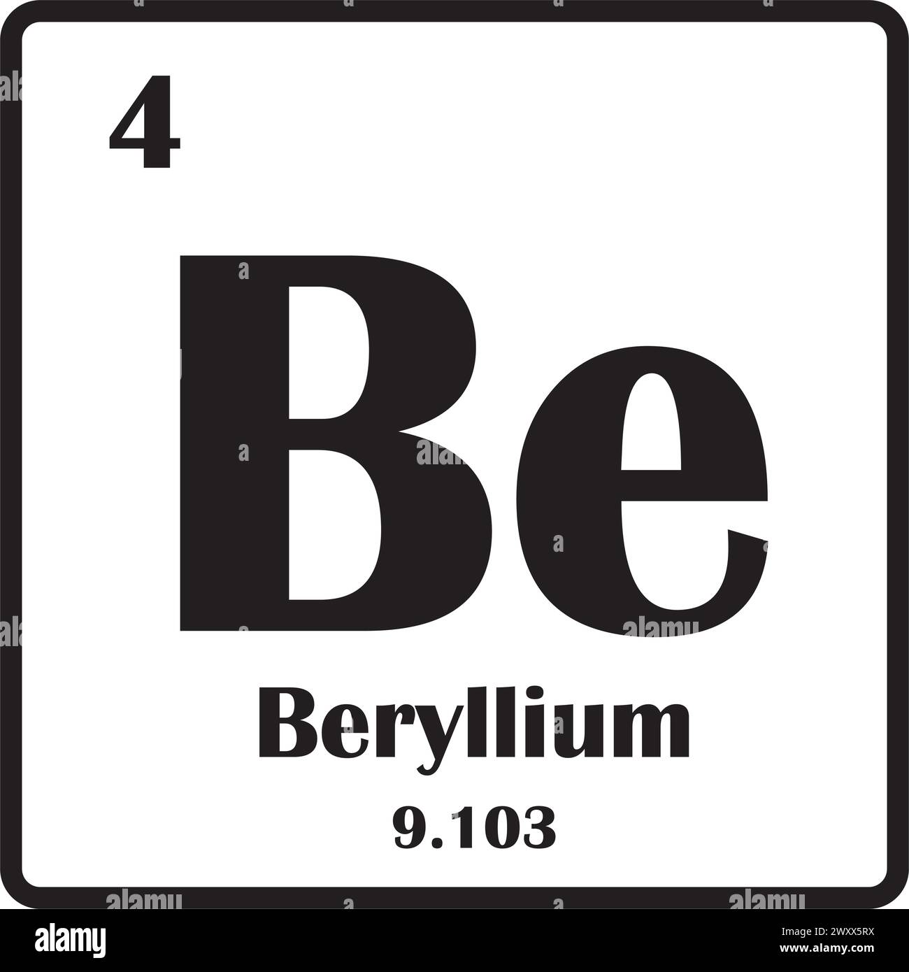 Beryllium atomic structure hi-res stock photography and images - Alamy