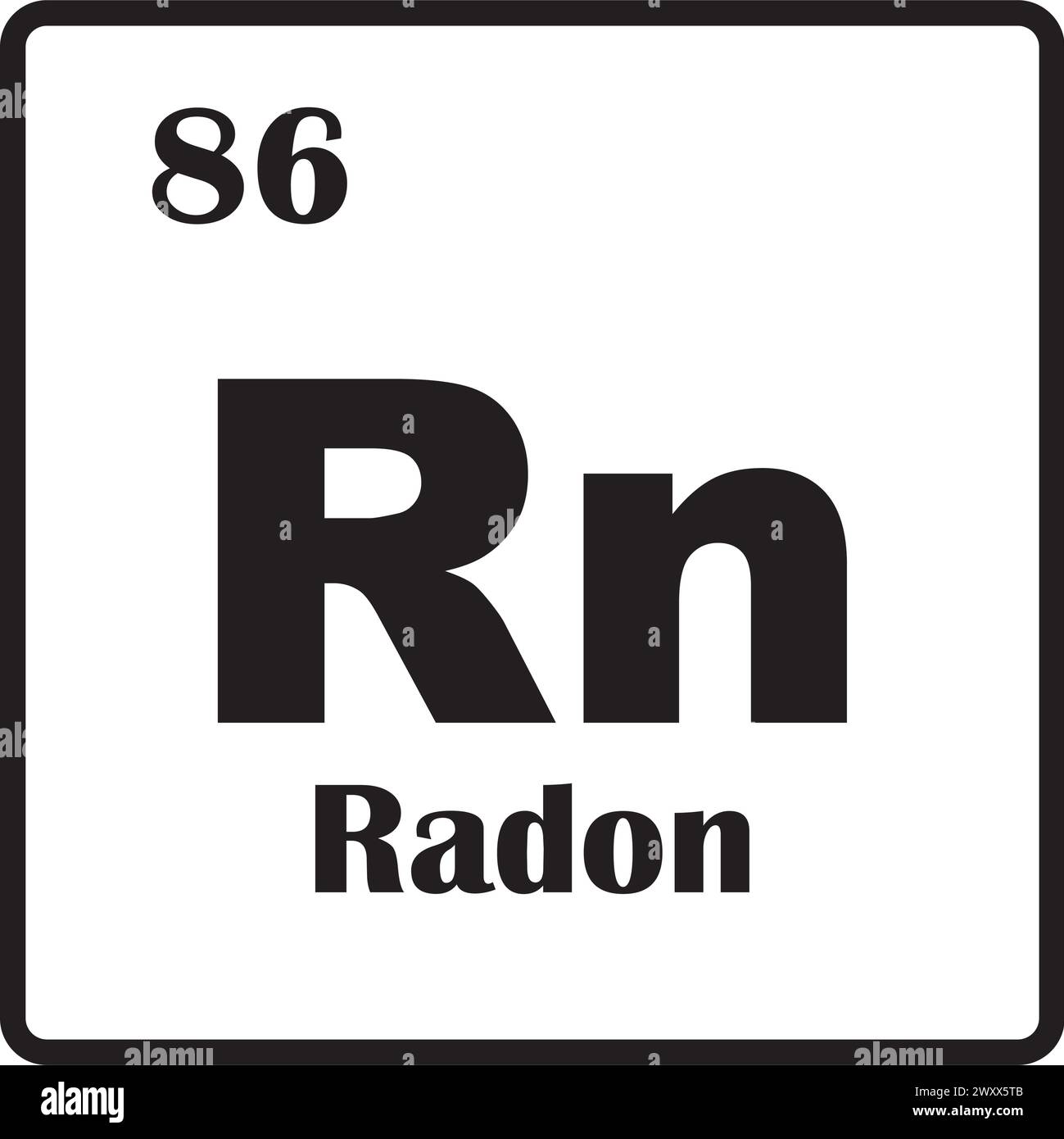 Radon element icon vector illustration symbol design Stock Vector Image ...