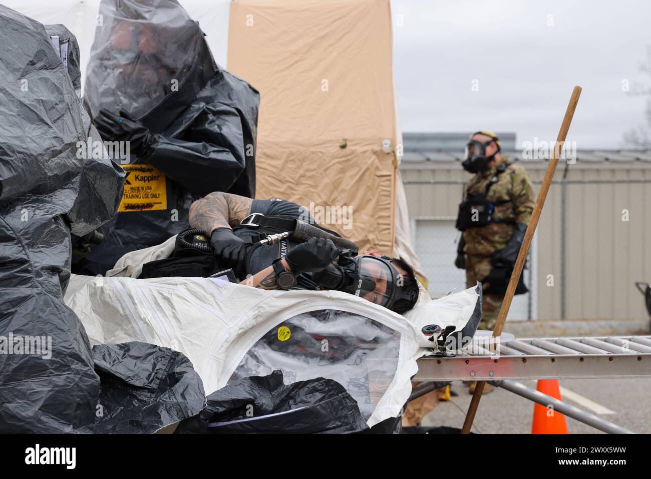 Sgt. Bank Wutisen, survey team member with the 12th Civil Support Team ...