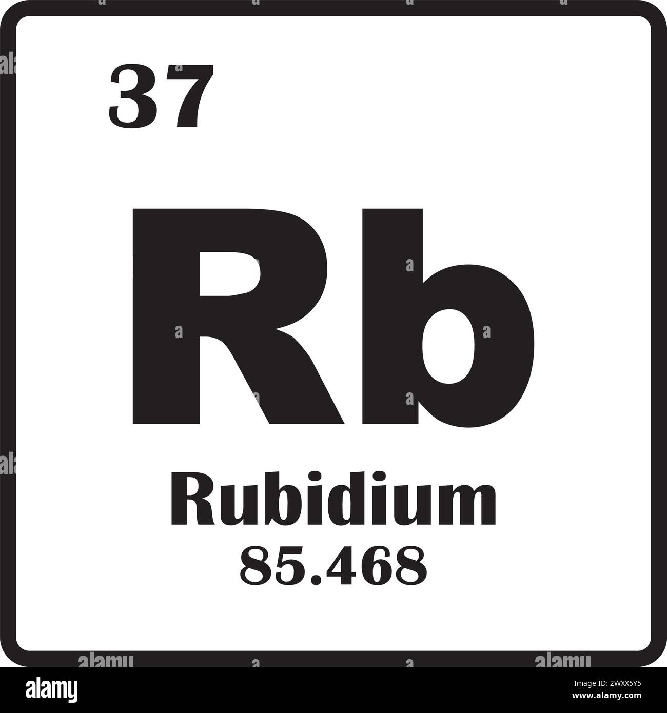 Rubidium Element icon vector illustration symbol design Stock Vector ...