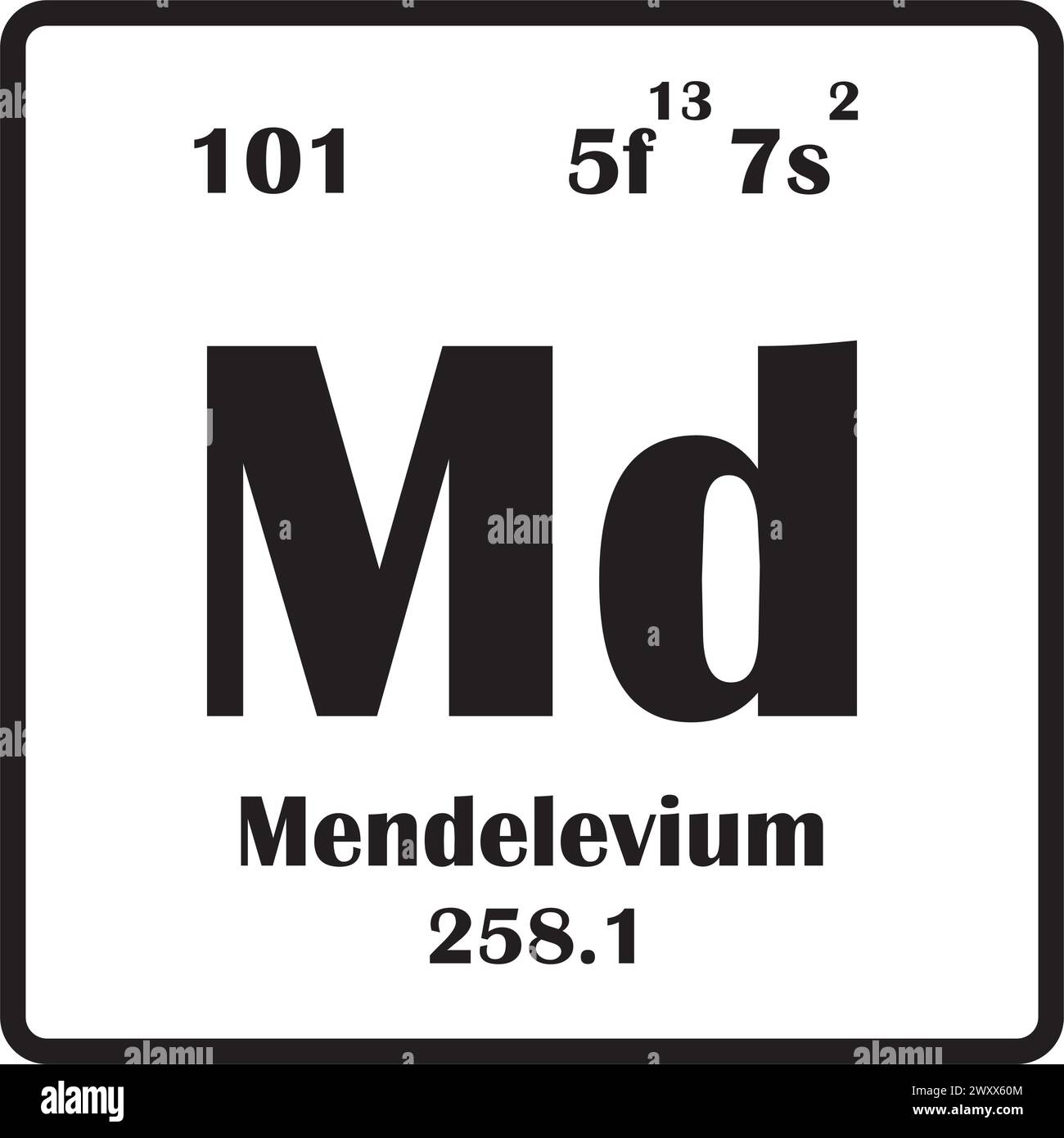 Element Mendelevium icon,vector illustration symbol design Stock Vector ...