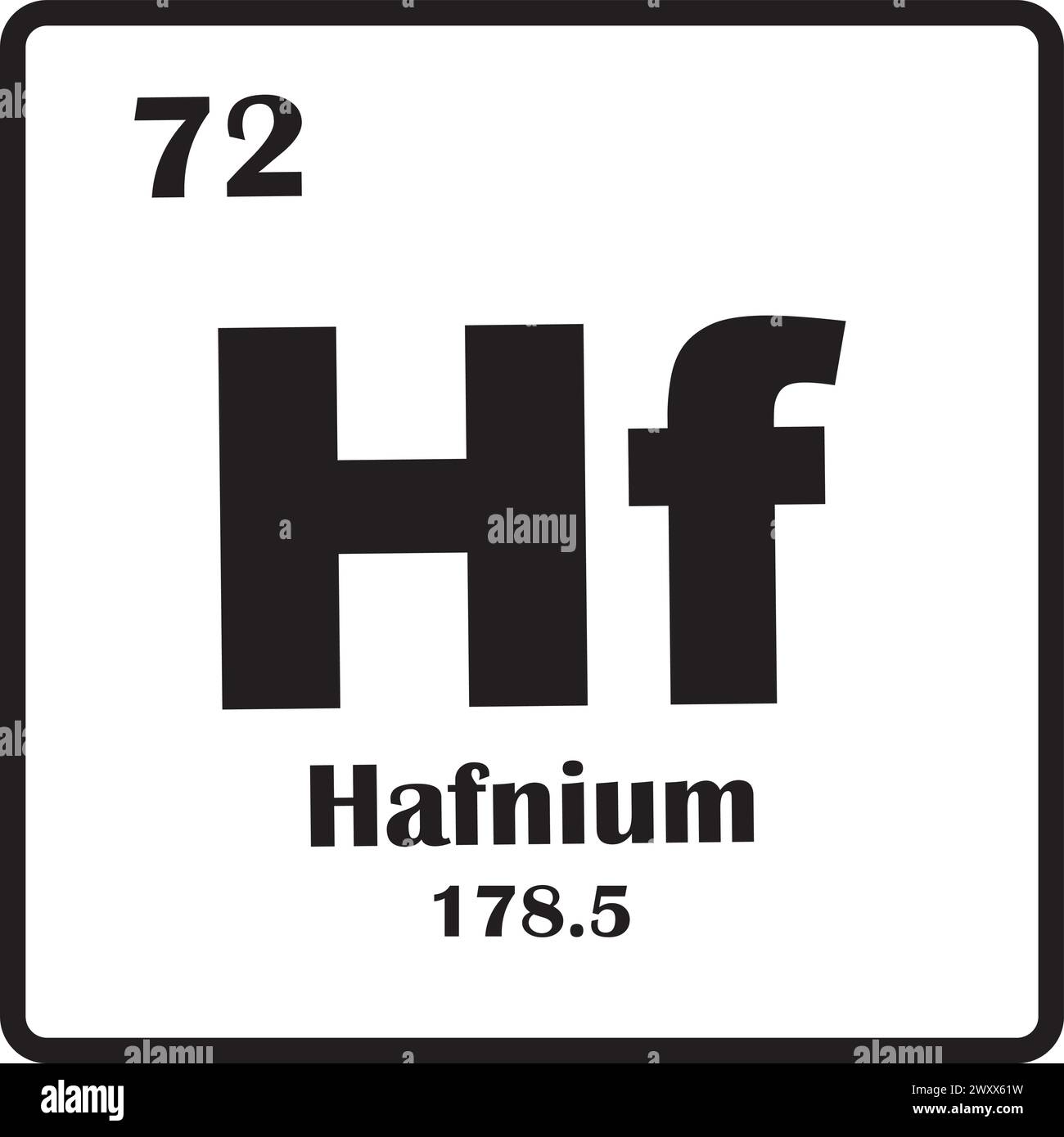 Hafnium element chemistry icon vector illustration symbol design Stock ...